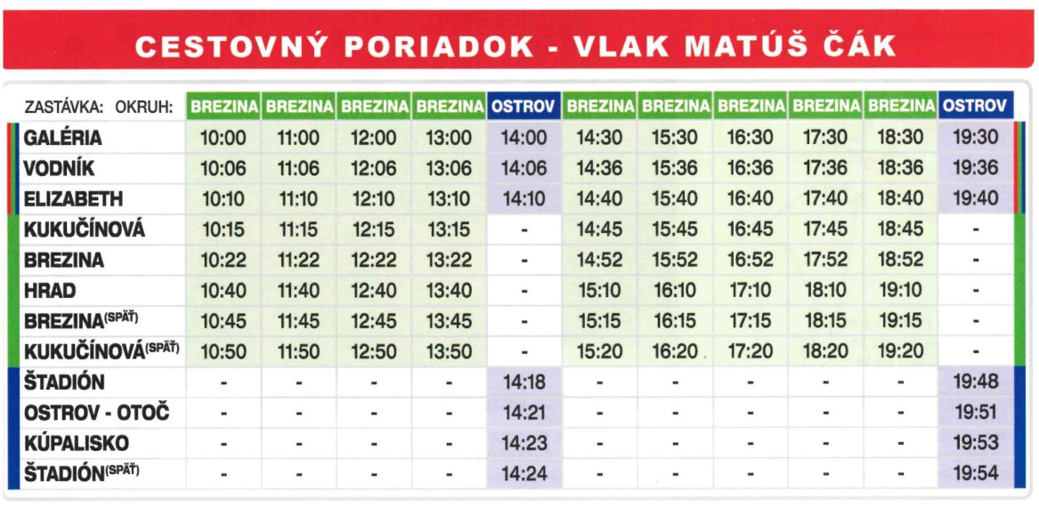 Turistický vláčik Matúš Čák » Visit Trenčín